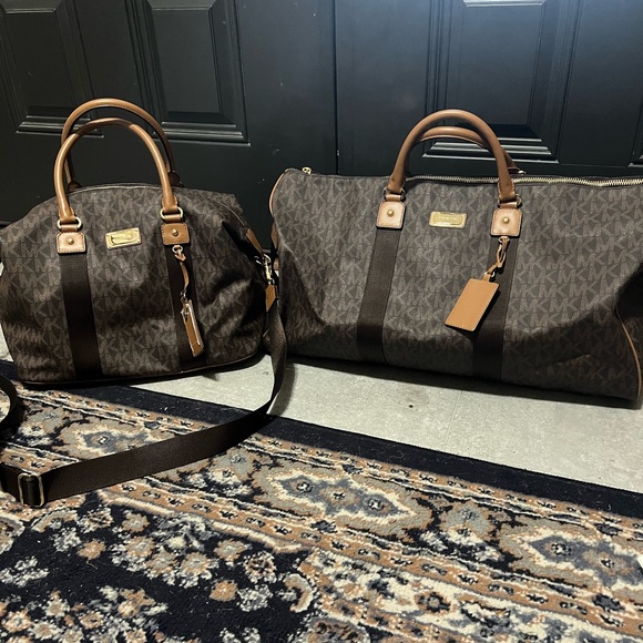 MICHAEL Michael Kors | Bags | Michael Kors Signature Jet Set Luggage ...